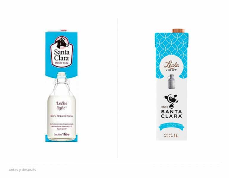 El rediseño de la marca de lácteos Santa Clara, del grupo Coca-Cola